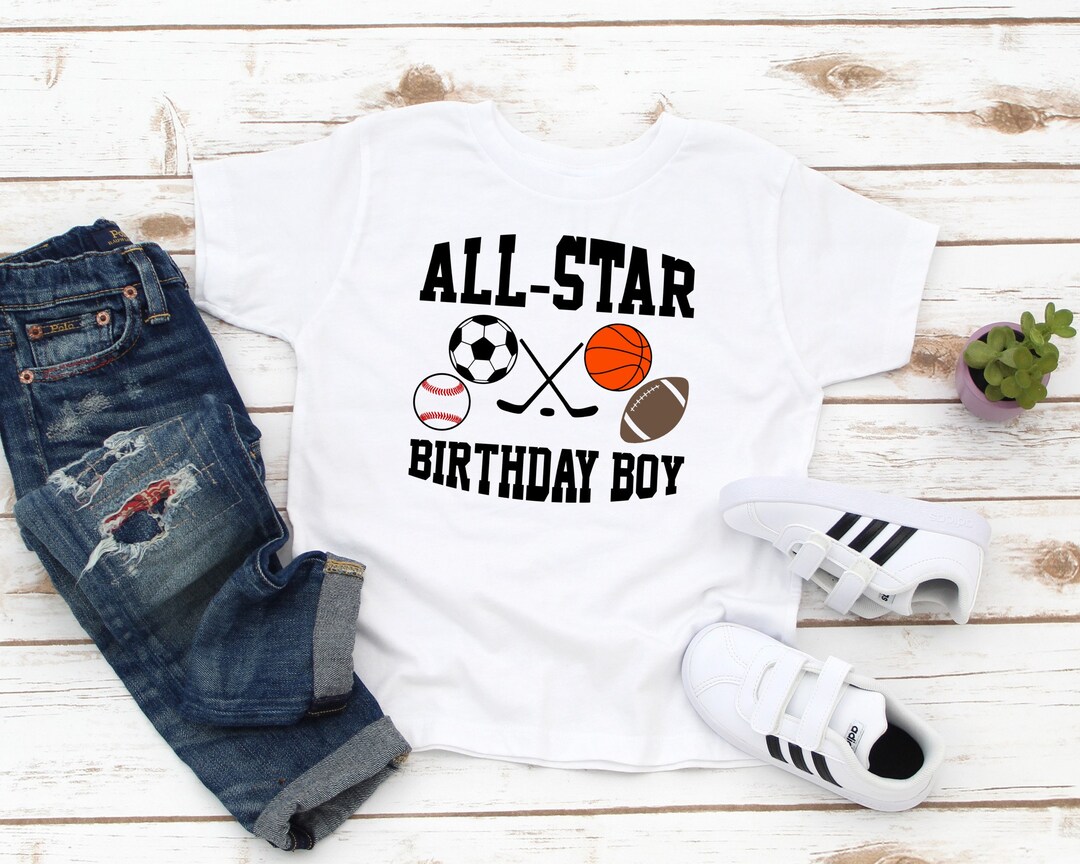 All Star Sports Birthday Shirt Sports Birthday Theme Birthday Party ...