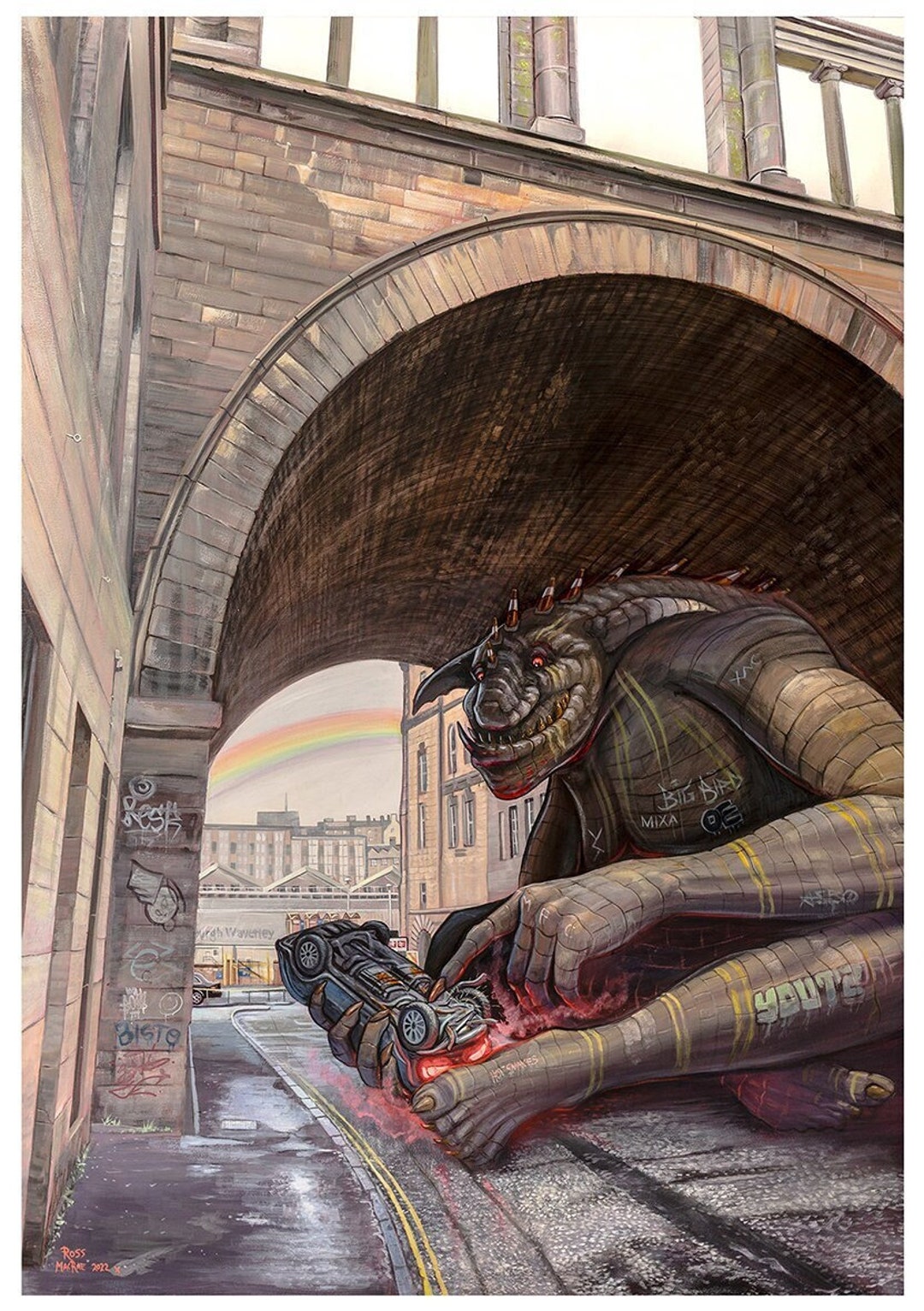 Waverley Bridge Troll. High Quality Print on 400 Gsm Recycled Paper ...