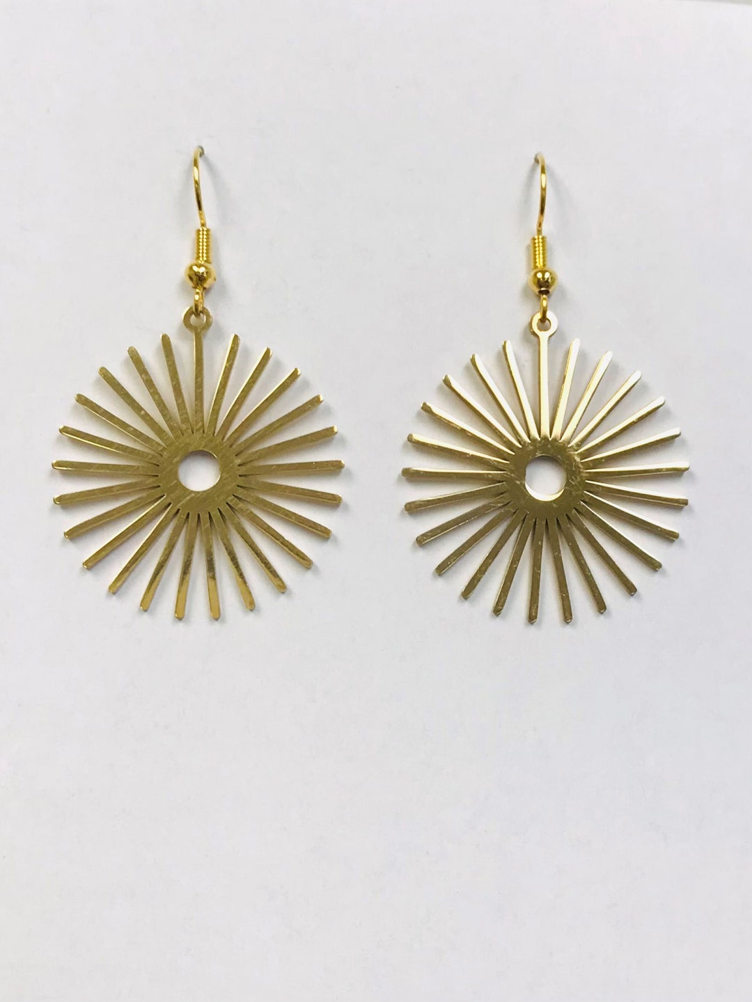 Sunray Earrings Sunburst Earring Sun Earrings Post - Etsy