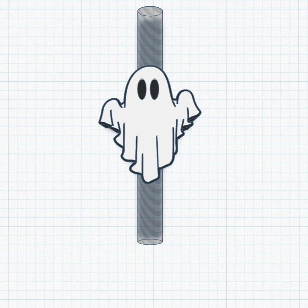 Ghost Straw Topper STL File - Etsy