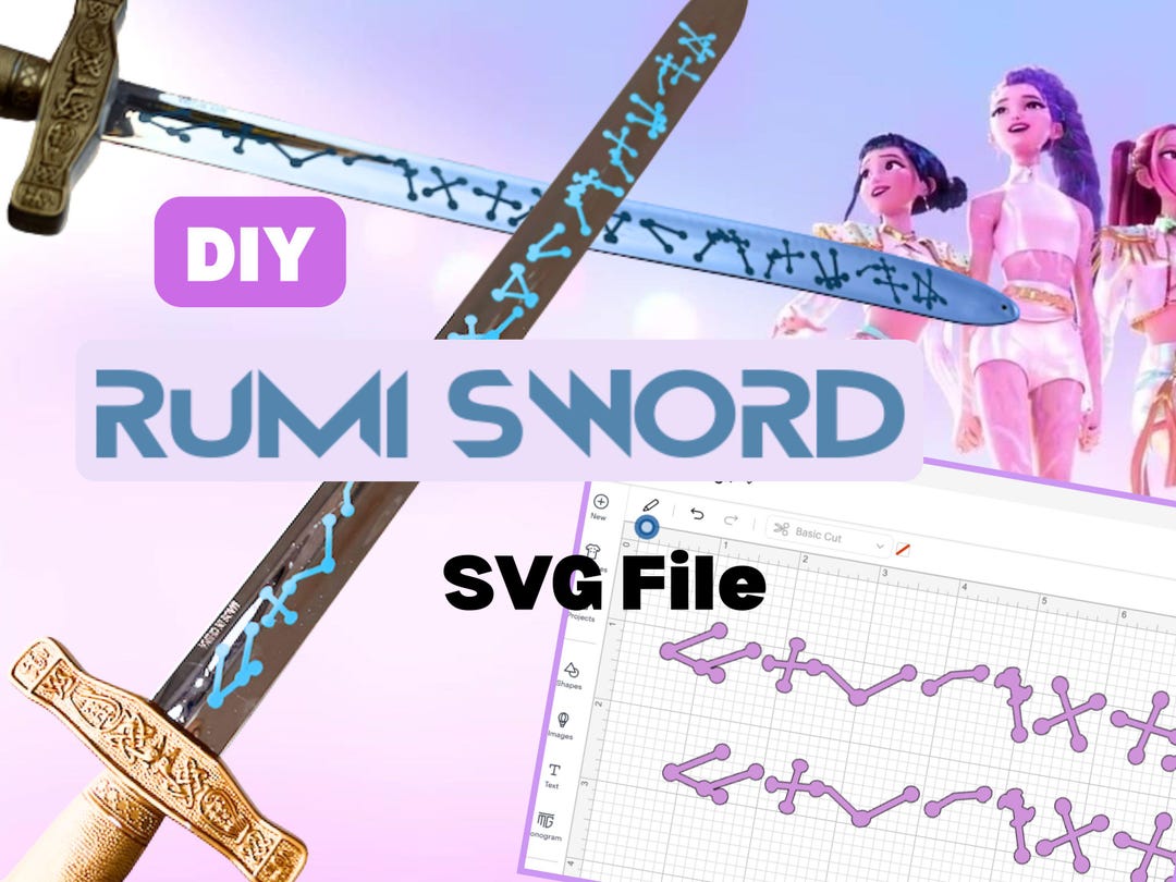 DIY Rumi Sword SVG File | K-pop Demon Hunters Cosplay Prop (digital ...