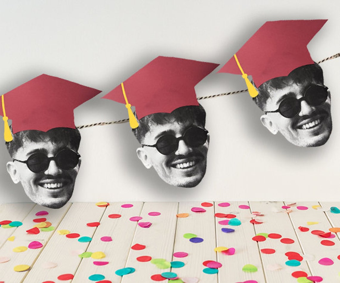 Custom Graduation Cap Face Banner FREE SHIPPING - Etsy