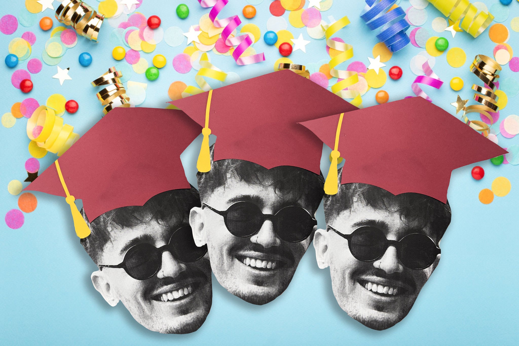 Custom Graduation Cap Face Banner FREE SHIPPING - Etsy