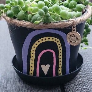 Cute Plant Pot, Rainbow Planter, Modern Rainbow Flower Pot, Planter ...