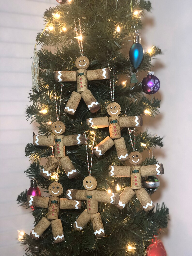 Wine Cork Gingerbread Man Ornament | Etsy