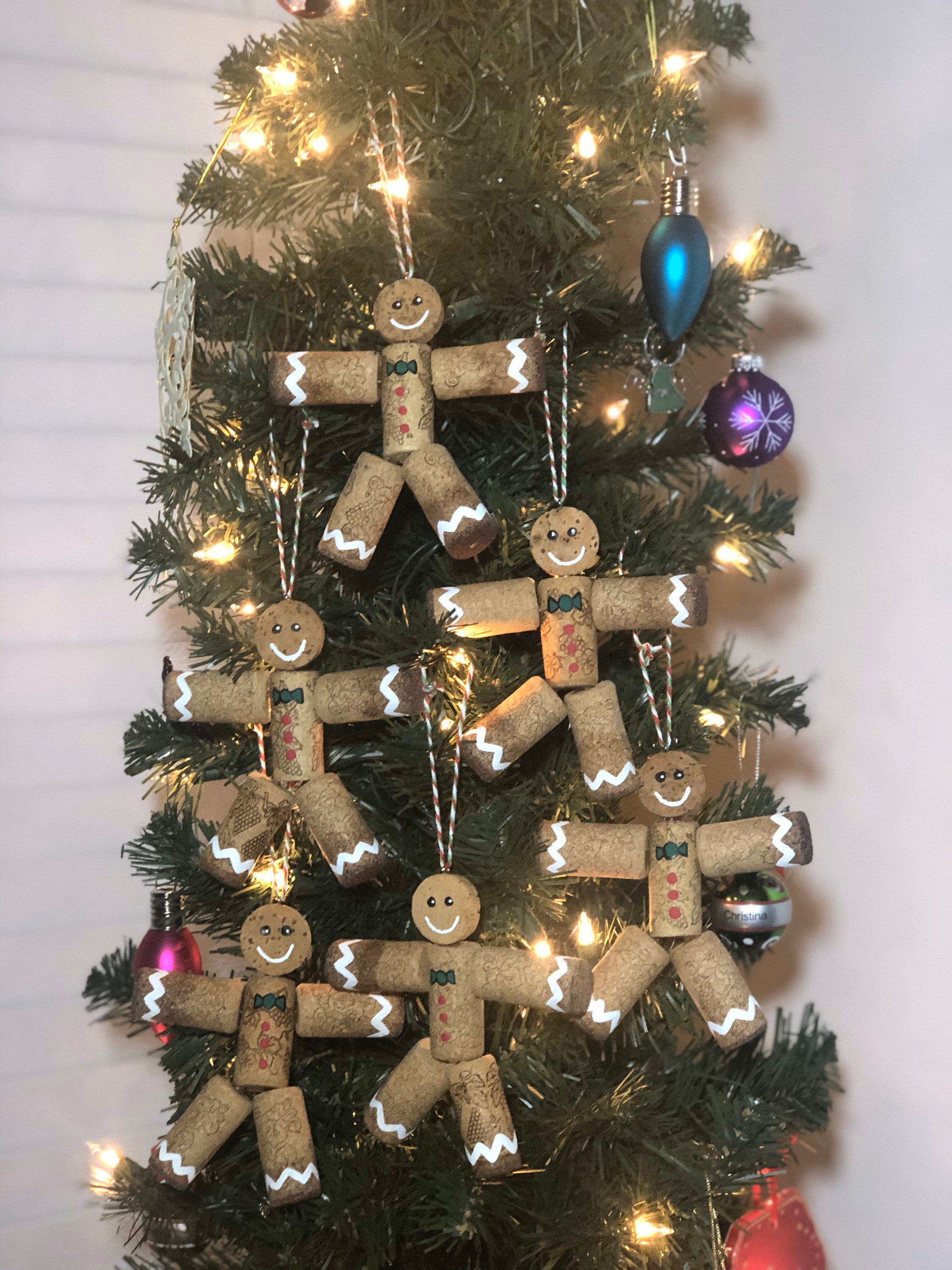 Wine Cork Gingerbread Man Ornament - Etsy Canada