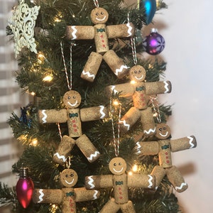 Wine Cork Gingerbread Man Ornament - Etsy
