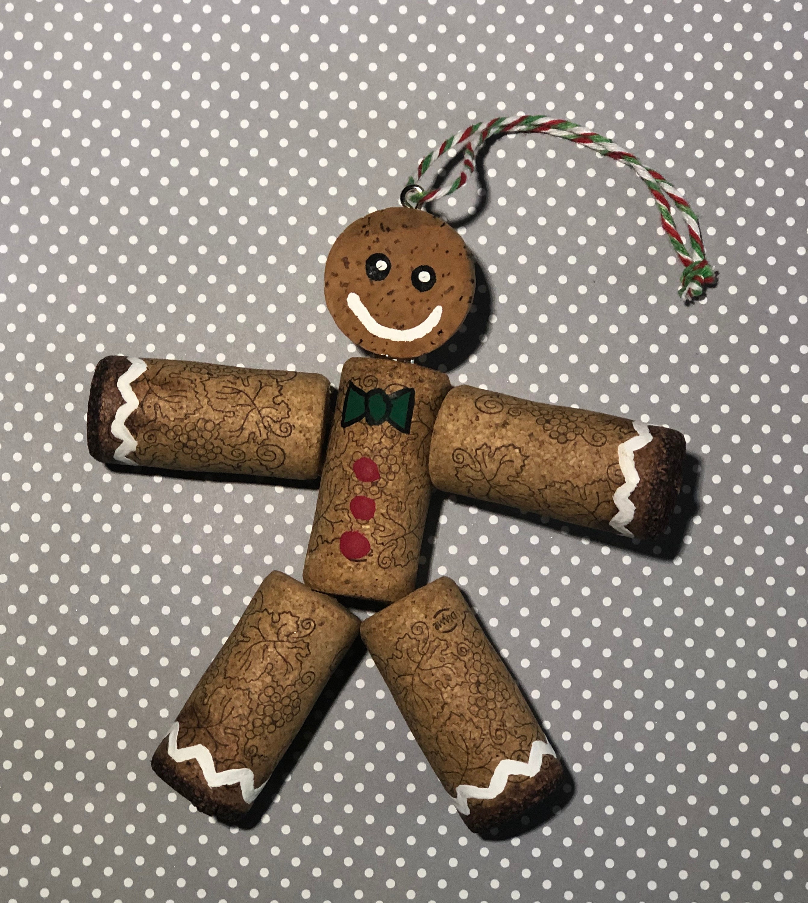 Wine Cork Gingerbread Man Ornament - Etsy Canada