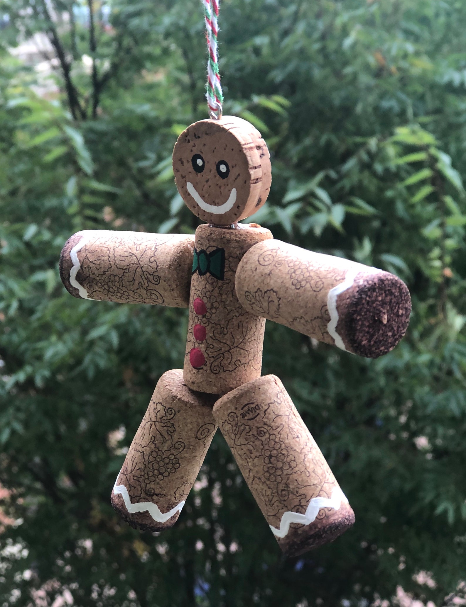 Wine Cork Gingerbread Man Ornament - Etsy UK