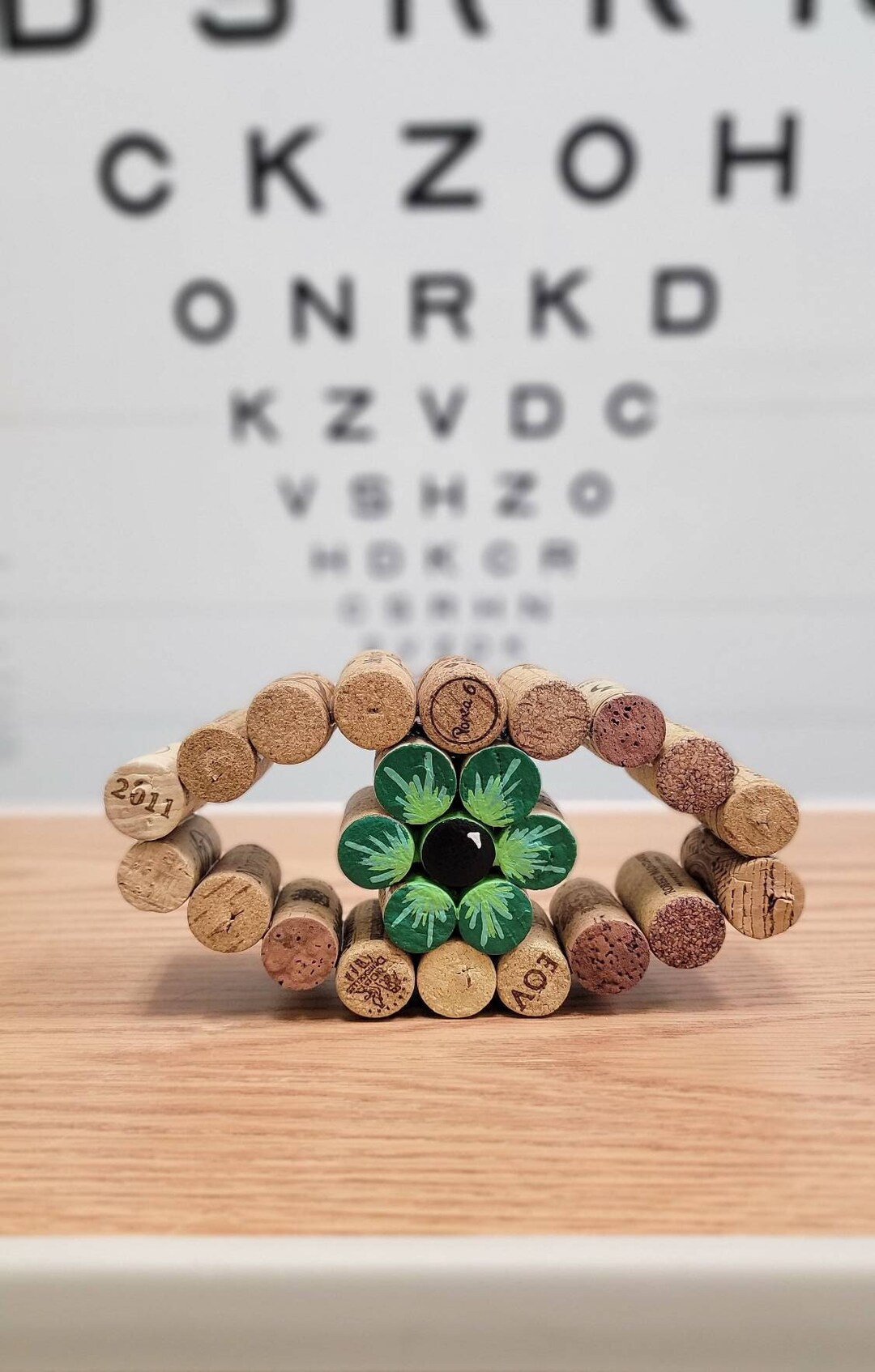 Wine Cork Eye, Desktop Art, Ophthalmic Tech Gift, Wine Lover Gift, Wine ...