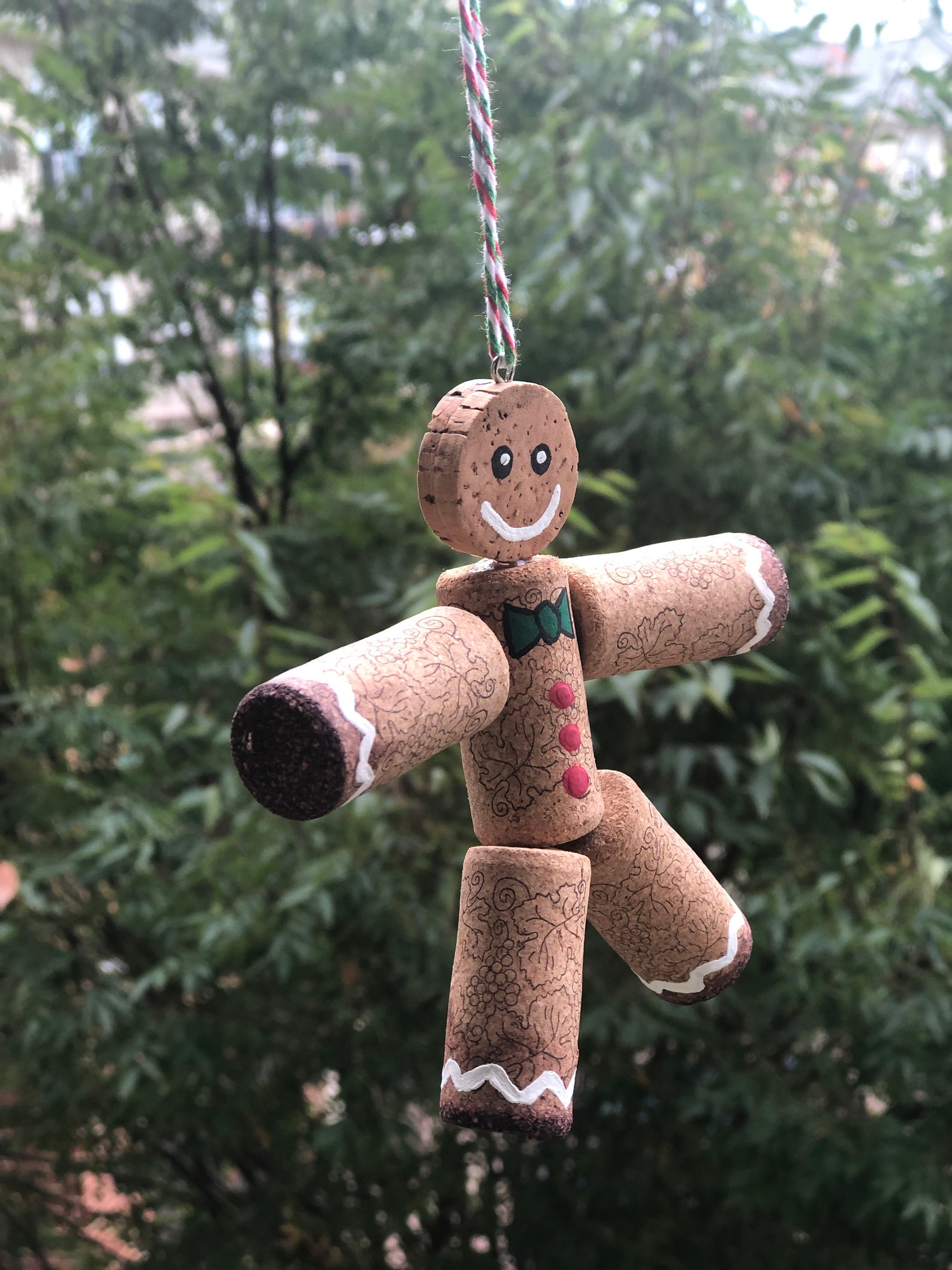 Wine Cork Gingerbread Man Ornament - Etsy UK