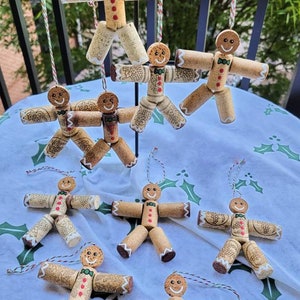 Wine Cork Gingerbread Man Ornament - Etsy
