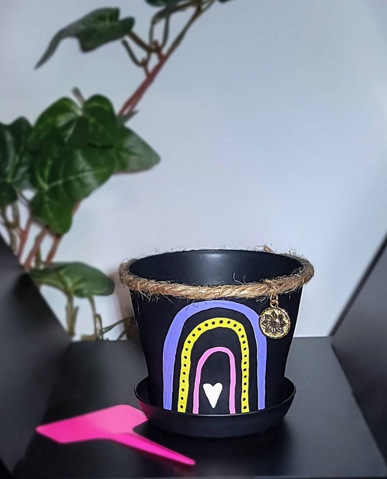 Cute Plant Pot Rainbow Planter Modern Rainbow Flower Pot - Etsy