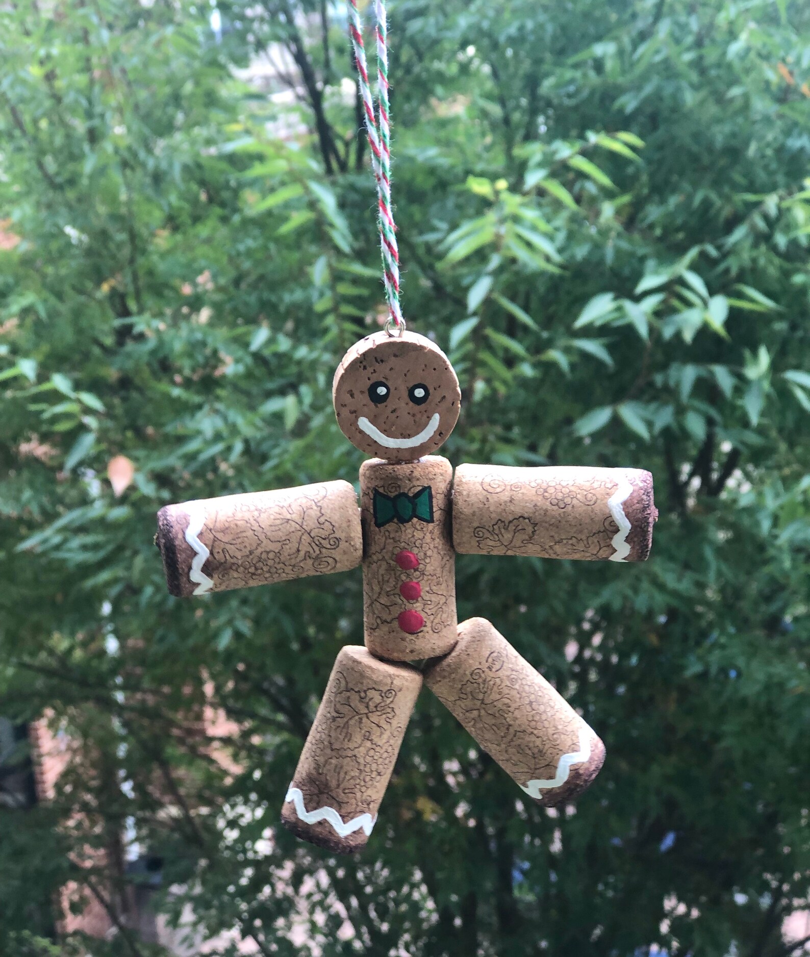 Wine Cork Gingerbread Man Ornament - Etsy