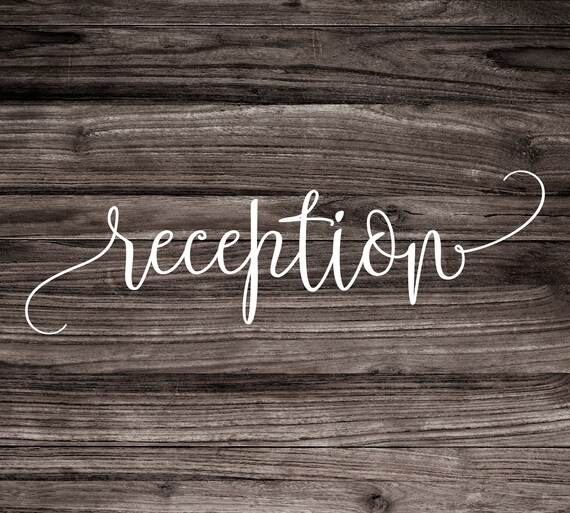 Reception Wedding Sign SVG Cut Files Wedding Poster Sign - Etsy Canada