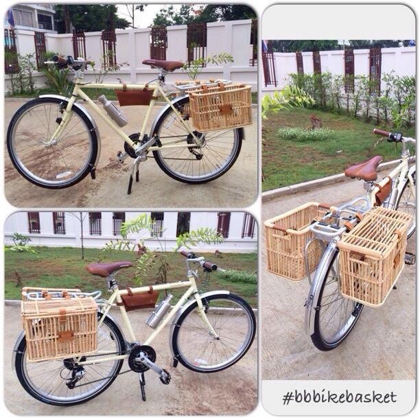 BB.BikeBasket Touring Wicker Bicycle Bike Basket with Straps | Etsy