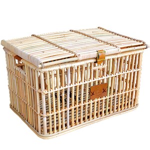 Bb.bikebasket Rear Wicker Bike Bicycle Basket on Rear Rack for Folding ...