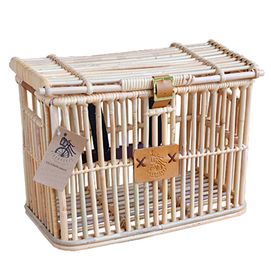 Bb.bikebasket Touring Wicker Bicycle Bike Basket With Straps on Rear ...
