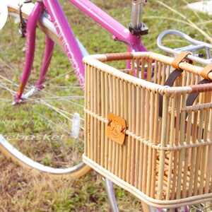 Bb.bikebasket Touring Wicker Bicycle Bike Basket With Straps on Rear ...