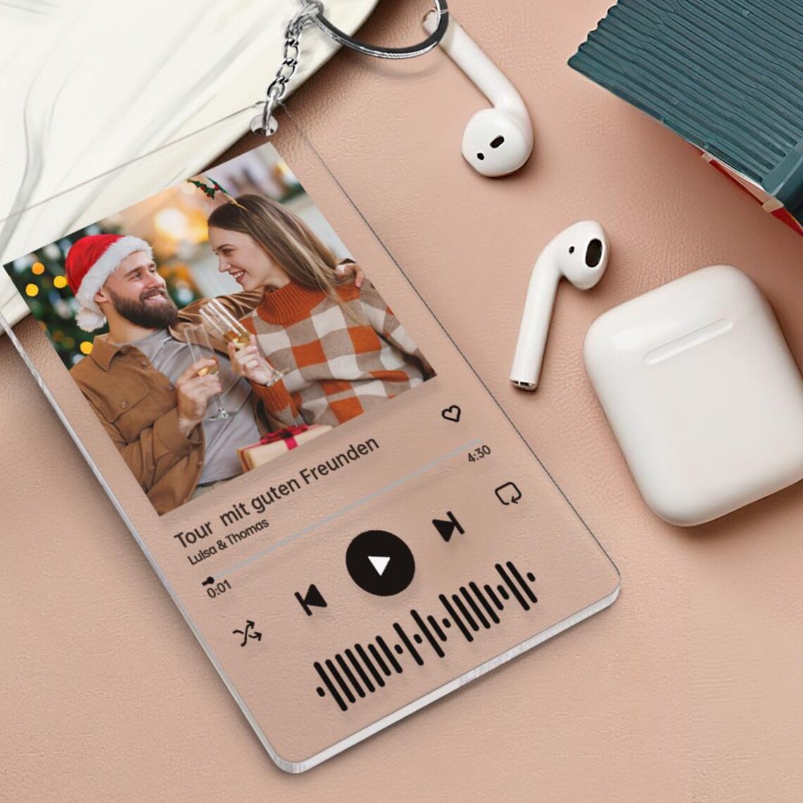 Personalized Acrylic Album Cover Keychain Music Code Key Chian 46.37cm ...