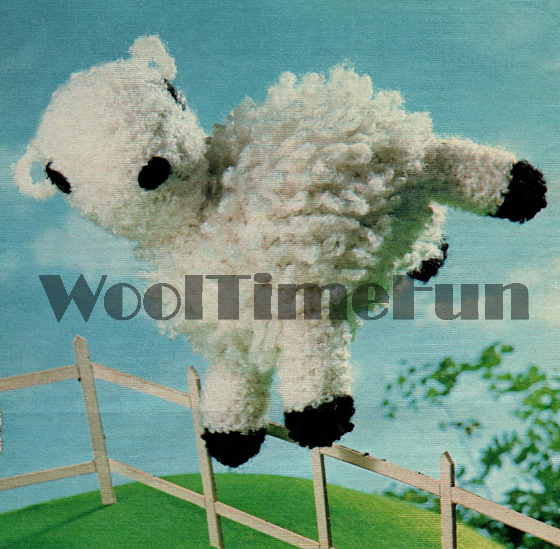 Knitting Pattern Vintage Soft Toy, Spring Baby Lamb Sheep. 19 Cm Tall ...