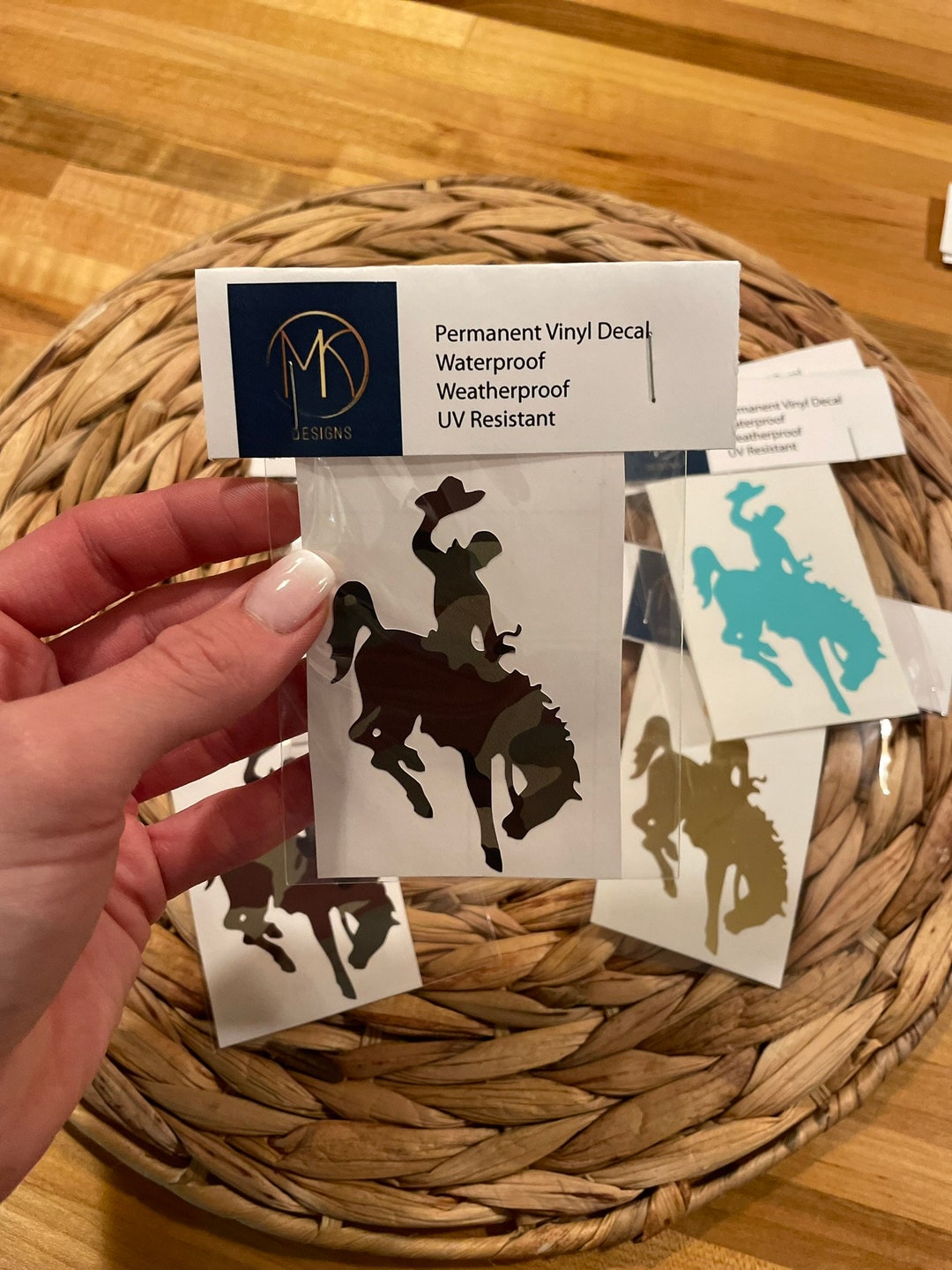 Bucking Bronc Camo Bohemian Solid Color Gold Mirror Wyoming Cowboy ...