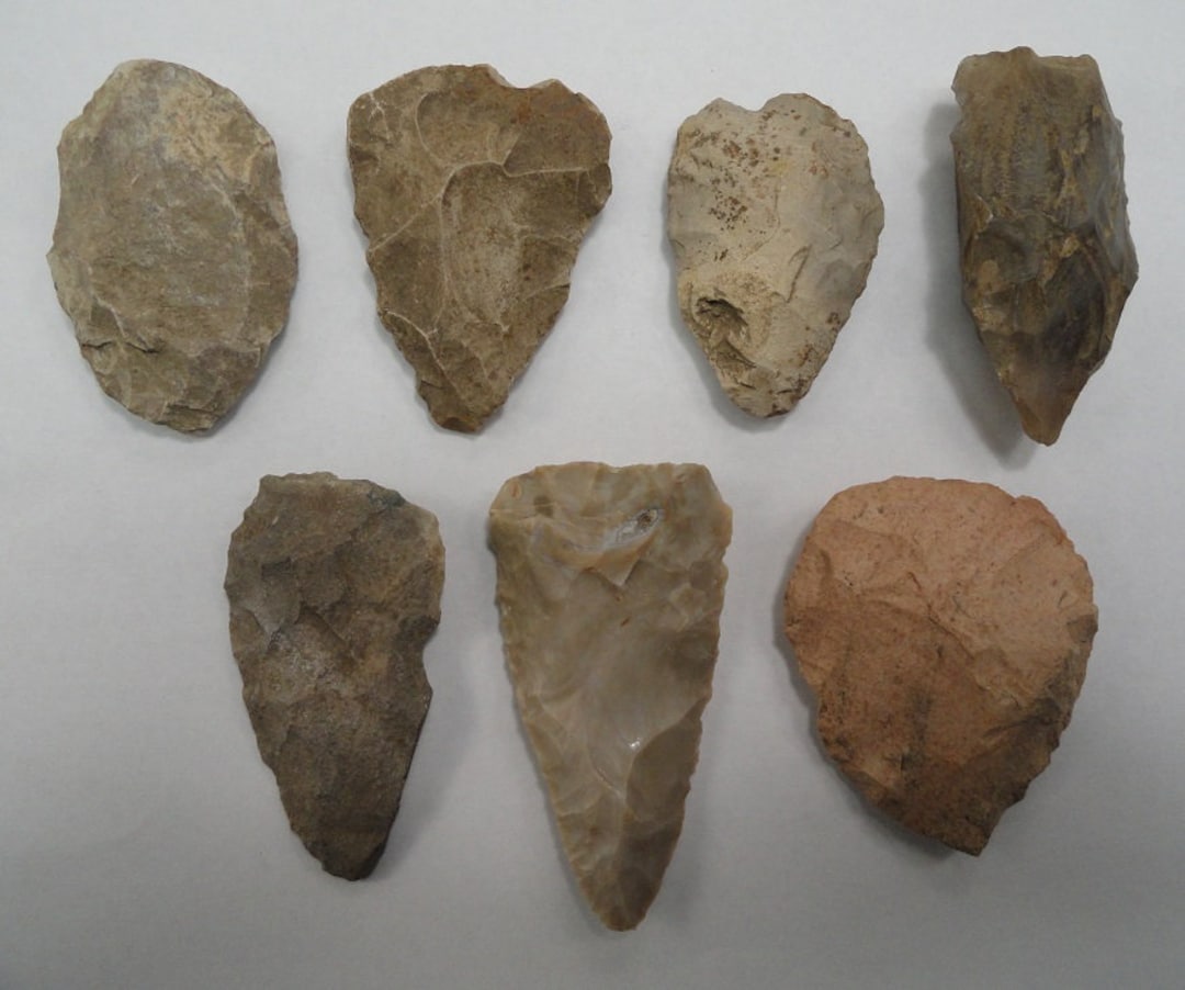 7 Authentic Flint Tools, Preforms, Scrapers / Artifact / Relic ...