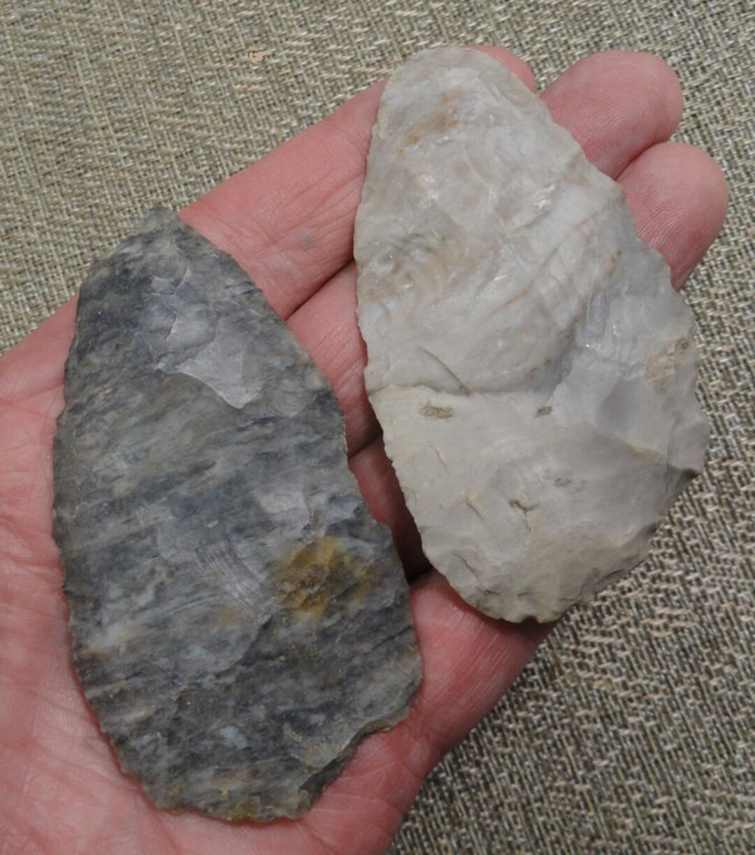 2 Nice Authentic Flint Blades or Scrapers Found in Ohio / Artifact ...