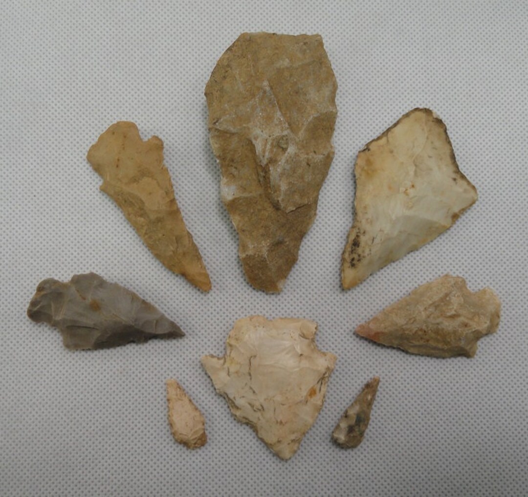 8 Nice Authentic Arrowheads Found in the Midwest / Artifact / Relic ...