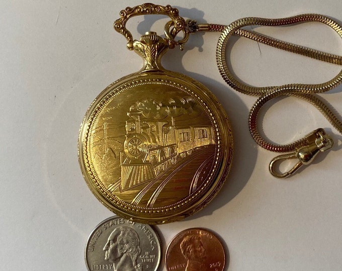Vintage Metal Pocket Watch, Timex, Train, Clock, Time, Style - Etsy