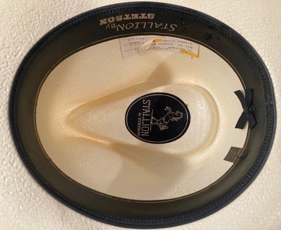 Vintage Cowboy Hat, White, Stallion by Stetson, Size … - Gem