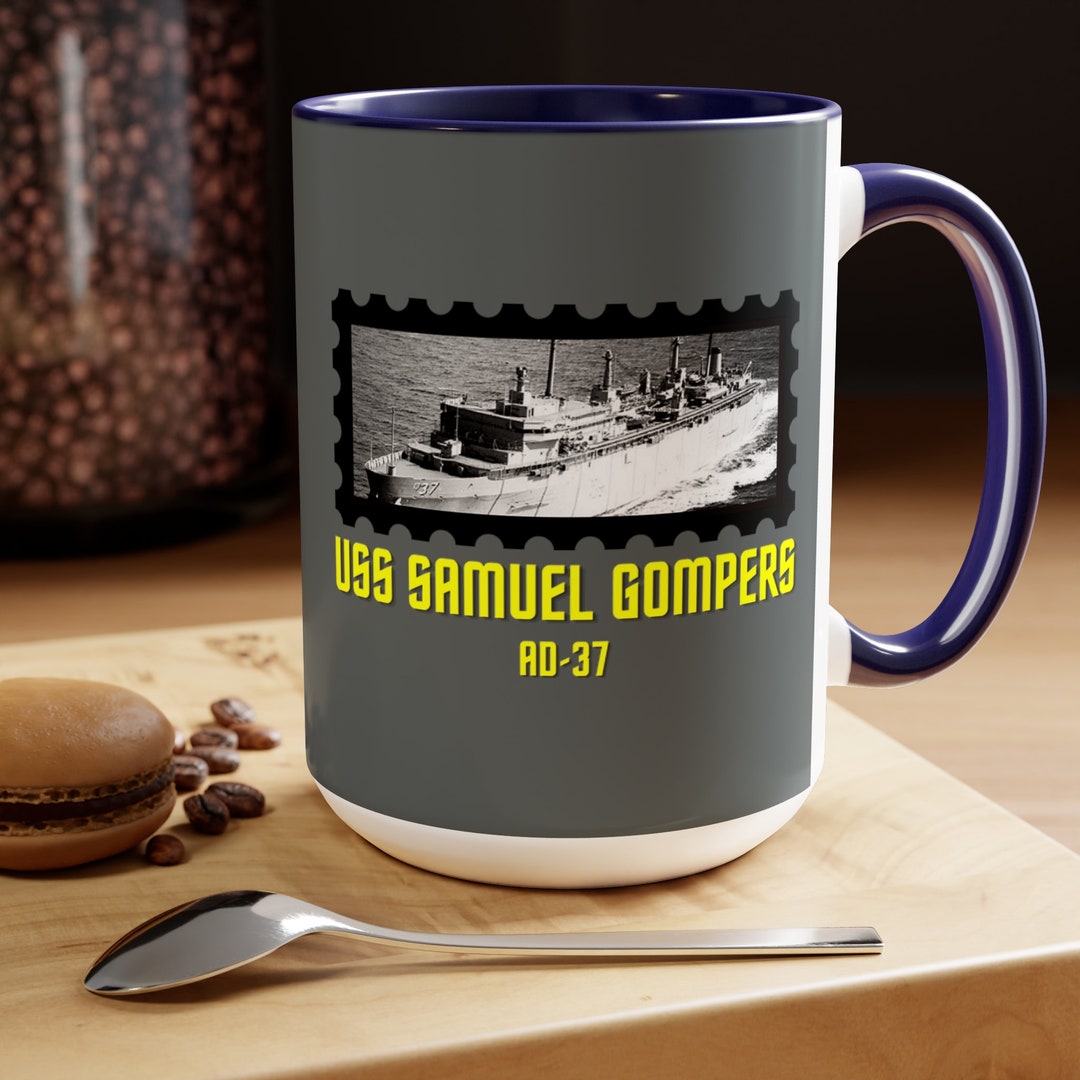 USS Samuel Gompers AD-37 United States Ship POD Two-tone Coffee Mugs ...