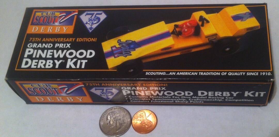 Vintage Pinewood Derby Kit Car, New Ready to Be Built, Grand Prix, Cub ...