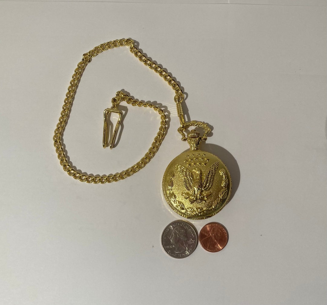 Vintage Metal Pocket Watch, Eagle, Clock, Time, Style - Etsy