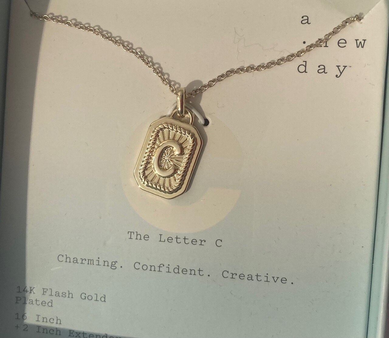 Vintage the Letter C Necklace, Charming, Confident, Creative, 14K Gold ...