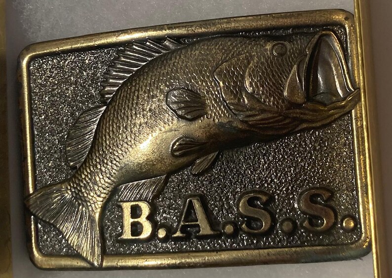 Vintage Metal Belt Buckle, Brass, Bass, Fishing, Fish, Nature, Wildlife ...
