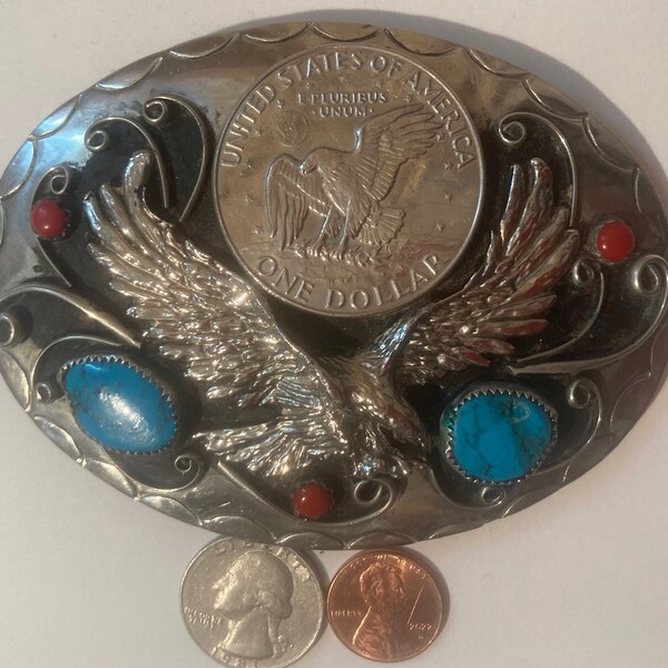 Silver Dollar Belt Buckle - Etsy