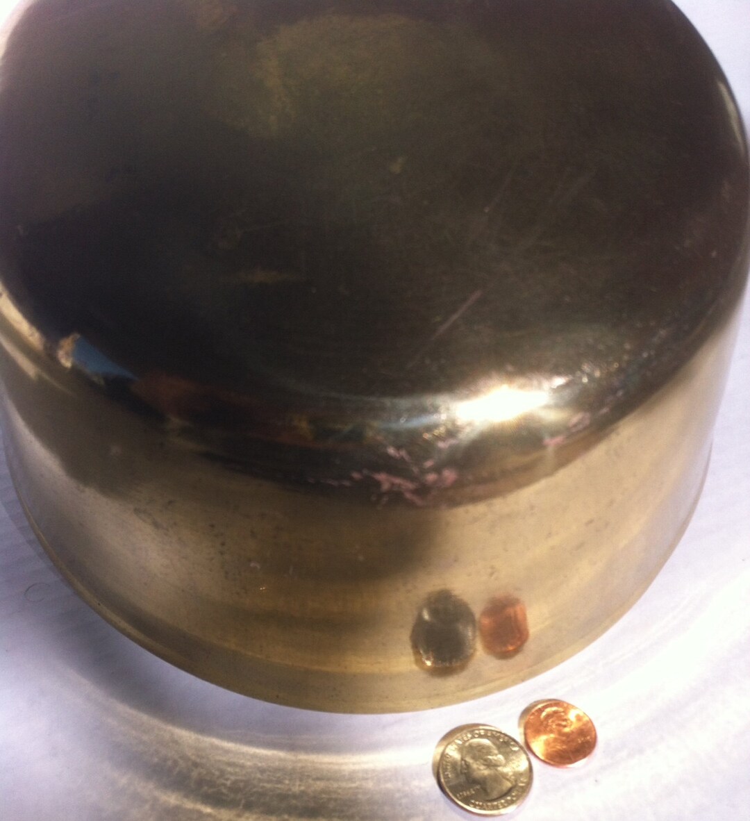 Vintage Brass Pan Pot, Unusual Pan, Old Heavy Duty Pan, Quality Handle ...