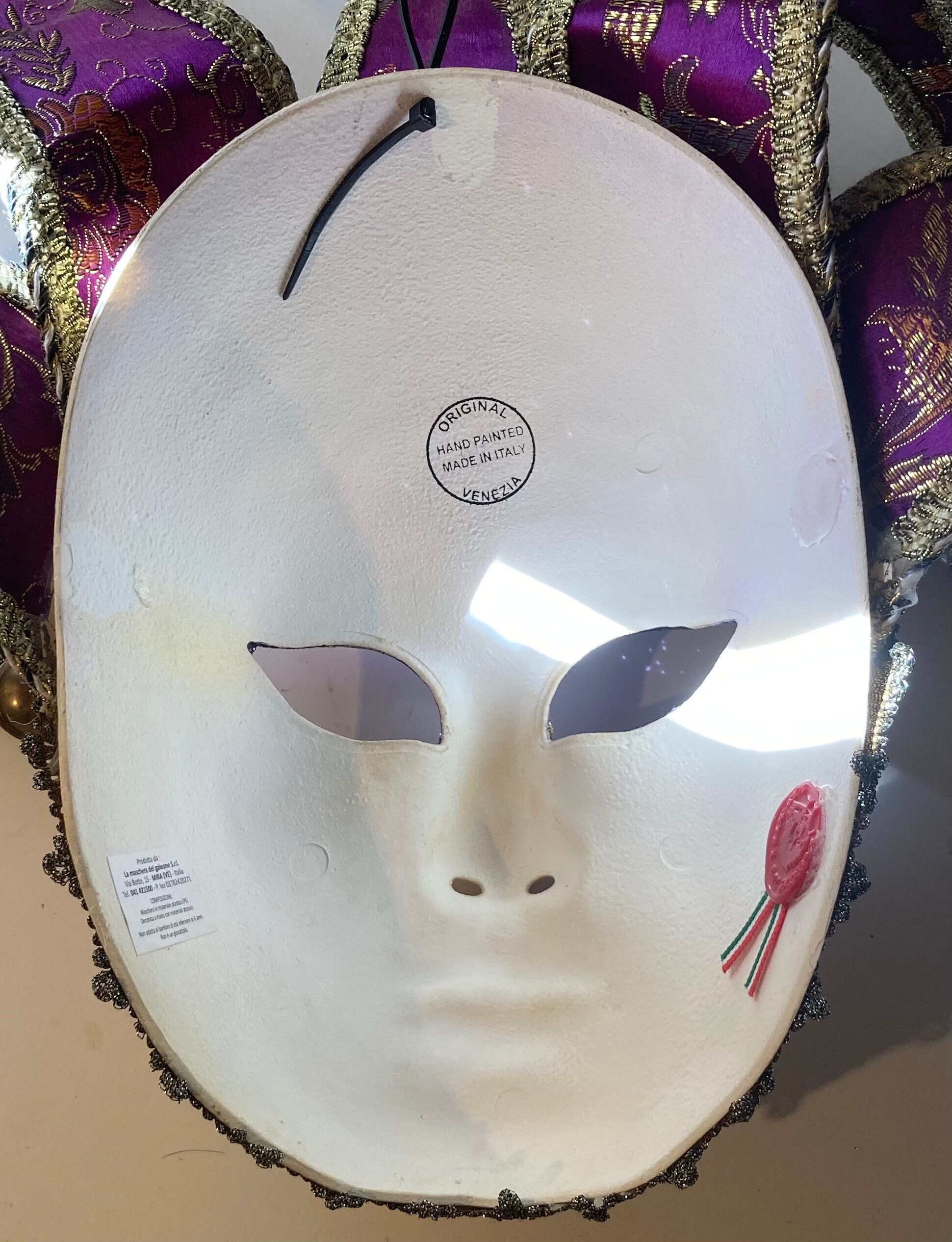 Vintage Venetian Jester Face Mask Jolly Mask Joker Made in | Etsy