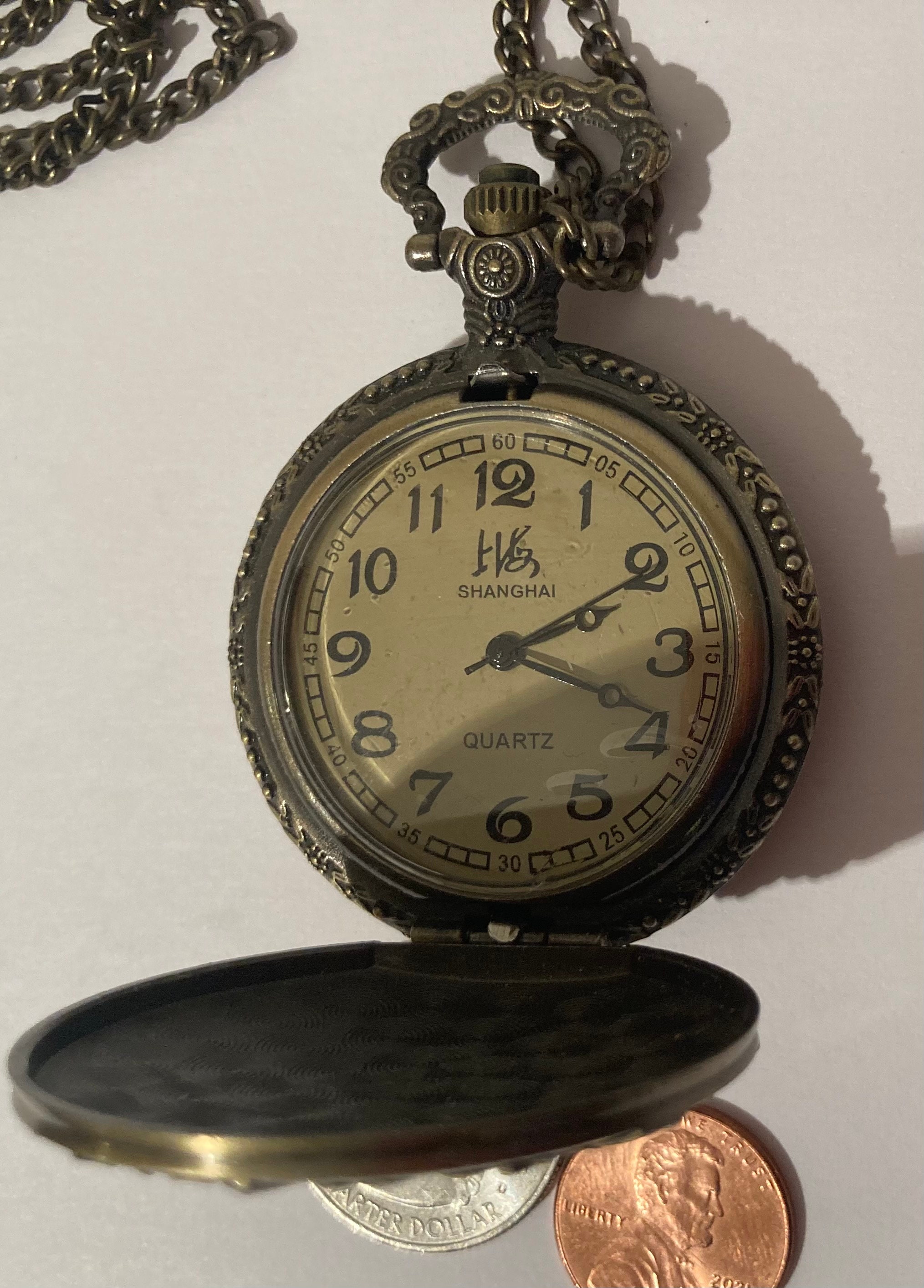Vintage Metal Pocket Watch Shanghai City Clock Time Style - Etsy