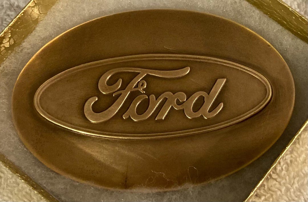 Vintage 1963 Heavy Duty Brass Paperweight, Ford, Cars, Trucks, Model A ...