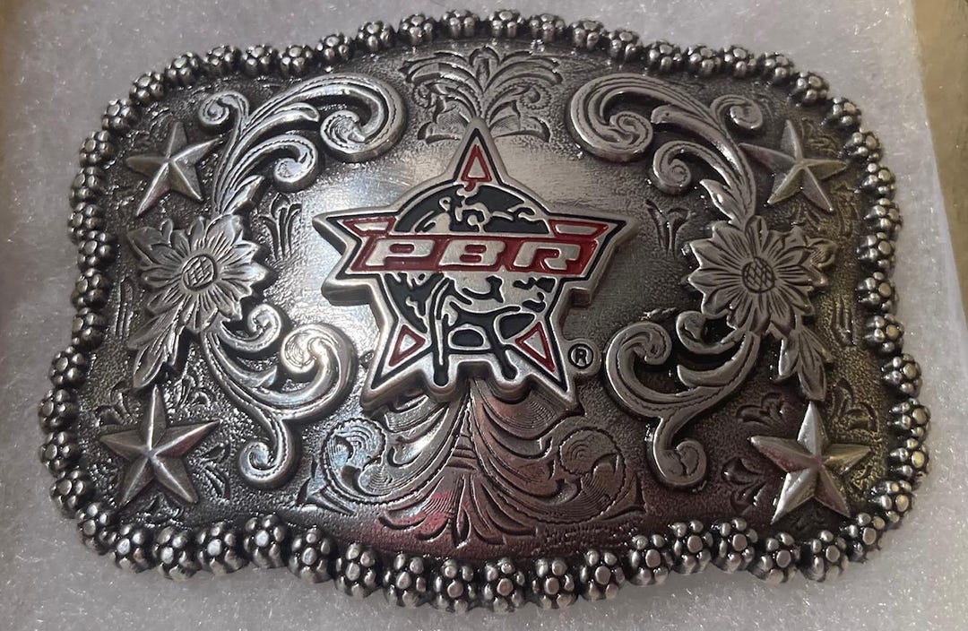 Vintage Metal Belt Buckle, PBR, Pro Bull Riding, Rodeo, Cowboy, Cow ...