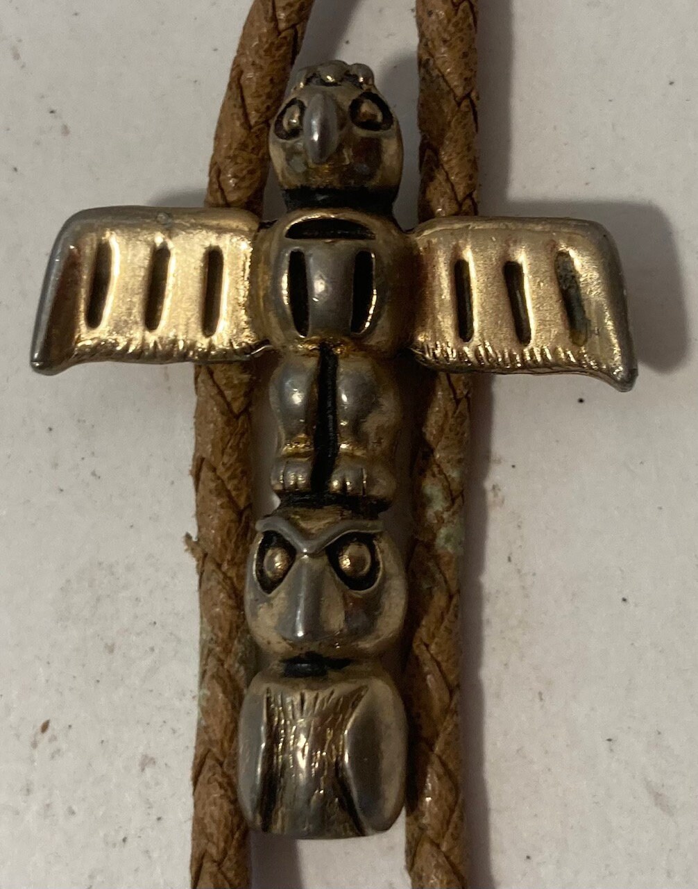 Vintage Metal Bolo Tie, Nice Native Pole Design, Native Design, Eagle ...