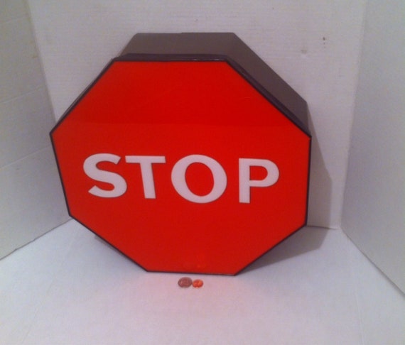 Vintage Stop Sign Light Box Acrylic Stop Sign 15 X 15 X 5 | Etsy