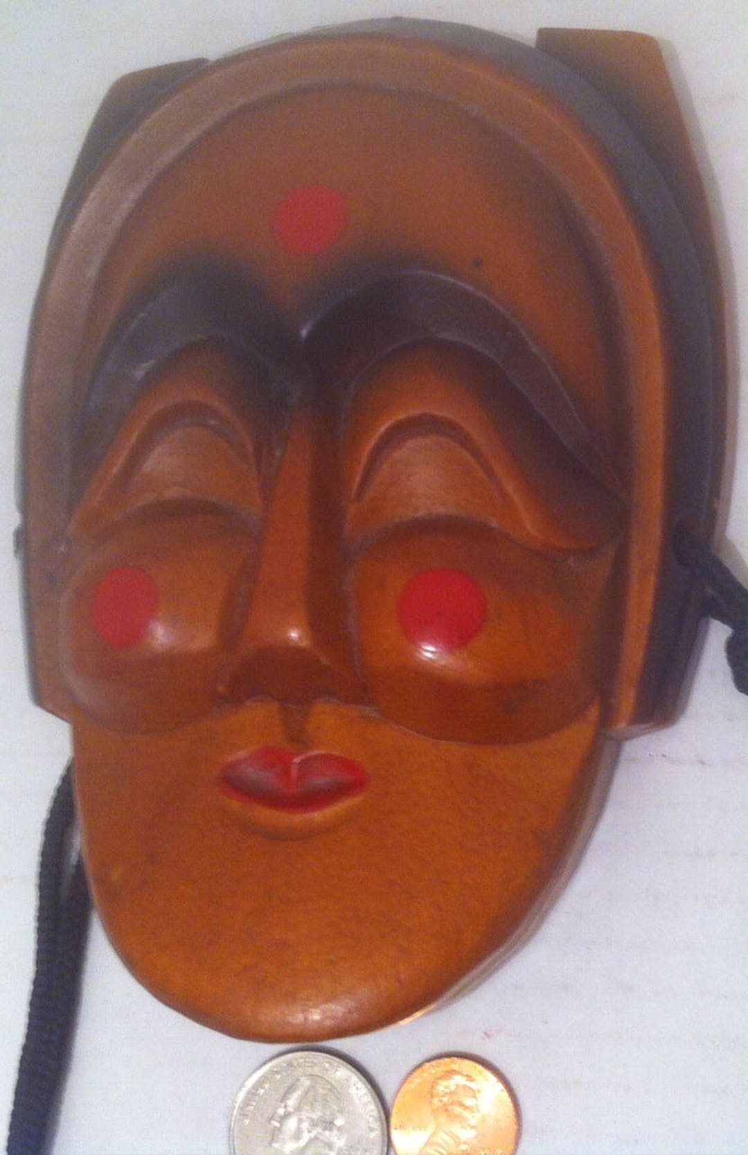 Vintage Wooden Face Mask, Wall Hanging, Wall Decor, Home Display ...