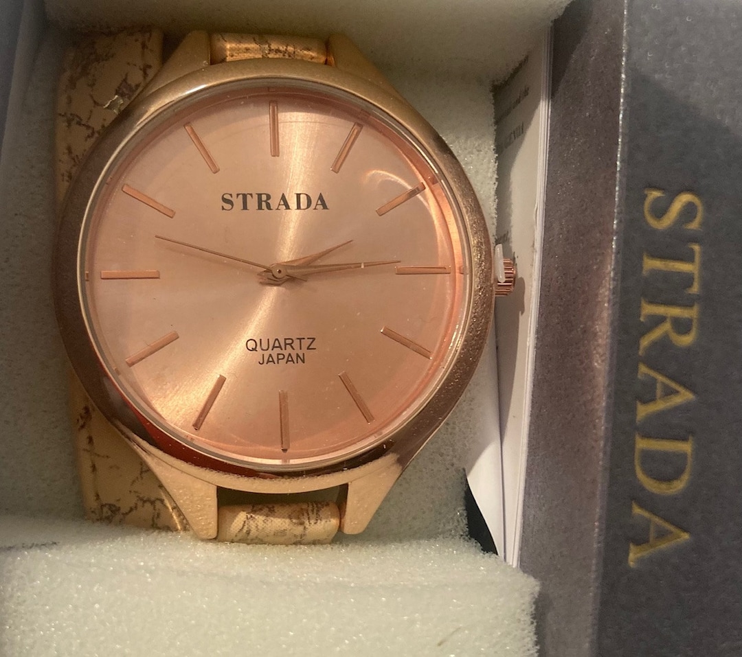 Vintage Wrist Watch, Strada, Leather Band, Wrap, Watch, Clock, Time ...