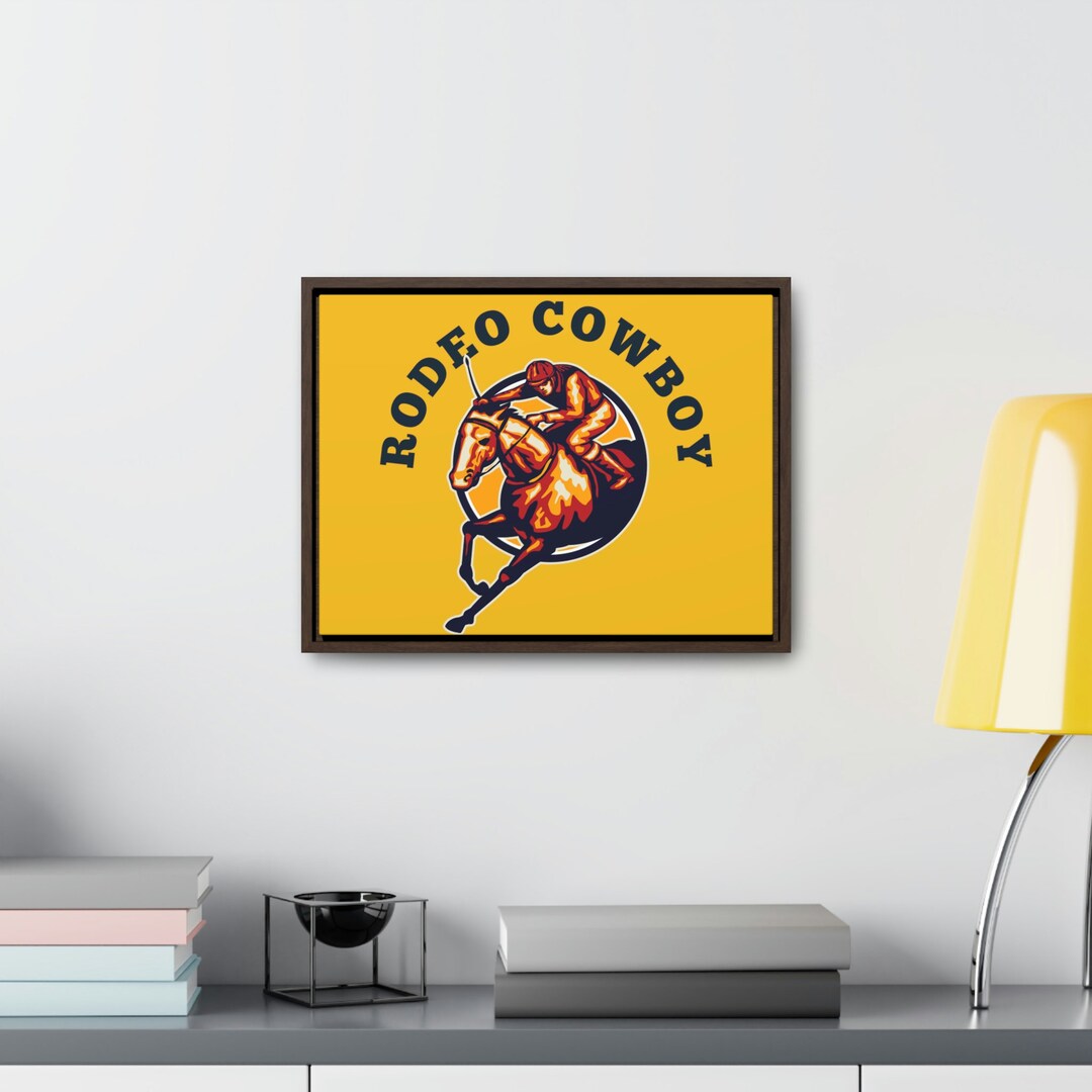 Rodeo Cowboy Horse POD Gallery Canvas Wraps, Horizontal Frame - Etsy