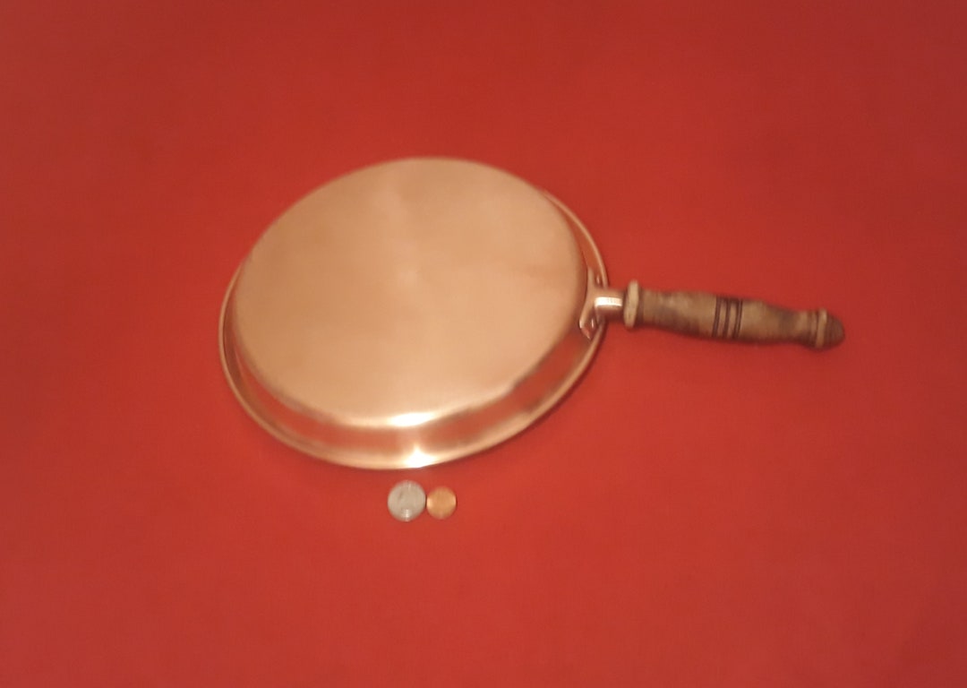 Vintage Metal Copper Crepe Frying Pan, Made in USA, New York, 17 Long ...