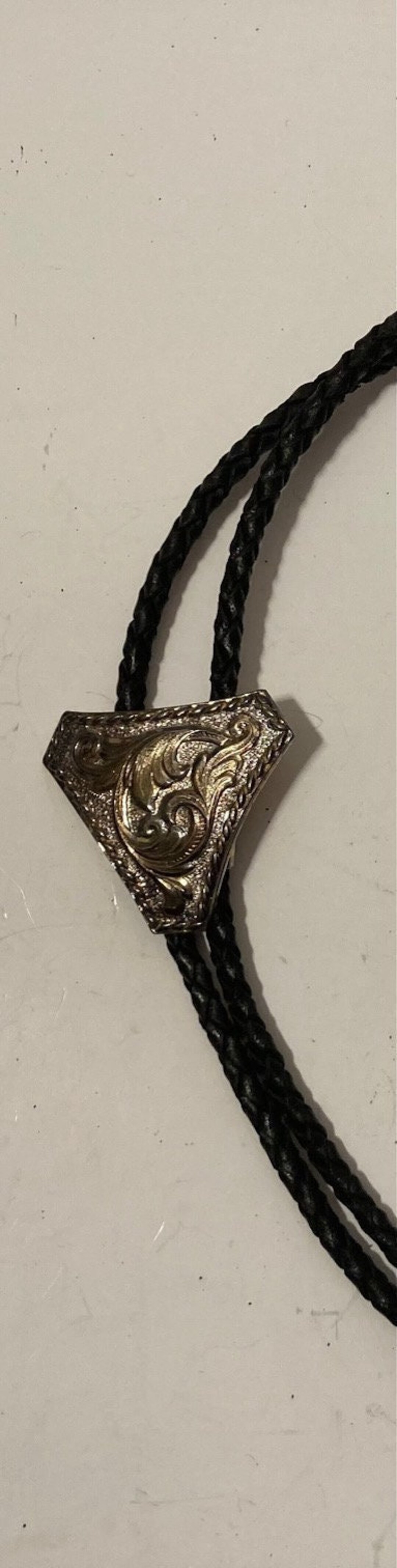 Vintage Metal Bolo Tie, Nice Triangle Design, Nice Western Design, 1 1/ ...