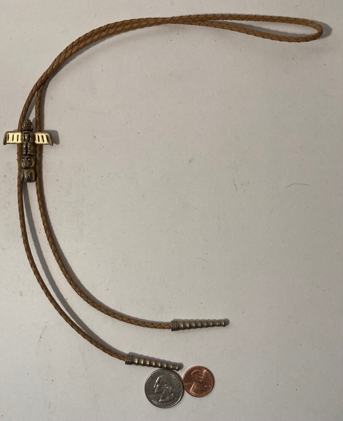 Vintage Metal Bolo Tie, Nice Native Pole Design, Native Design, Eagle ...